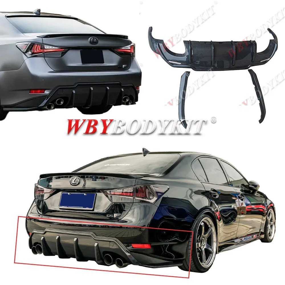 Lexus GS 2012- Carbon Fiber Body Kit: TOM'S Style Rear Lip, Spoiler ...