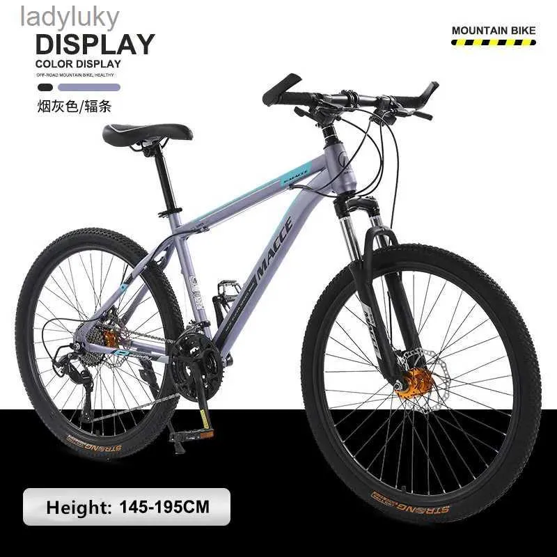 Mountain Bike - 24/26 Inch, 21/24/27 Speed, Dual Disc Brakes, Adult & Student, Shock Absorption ...