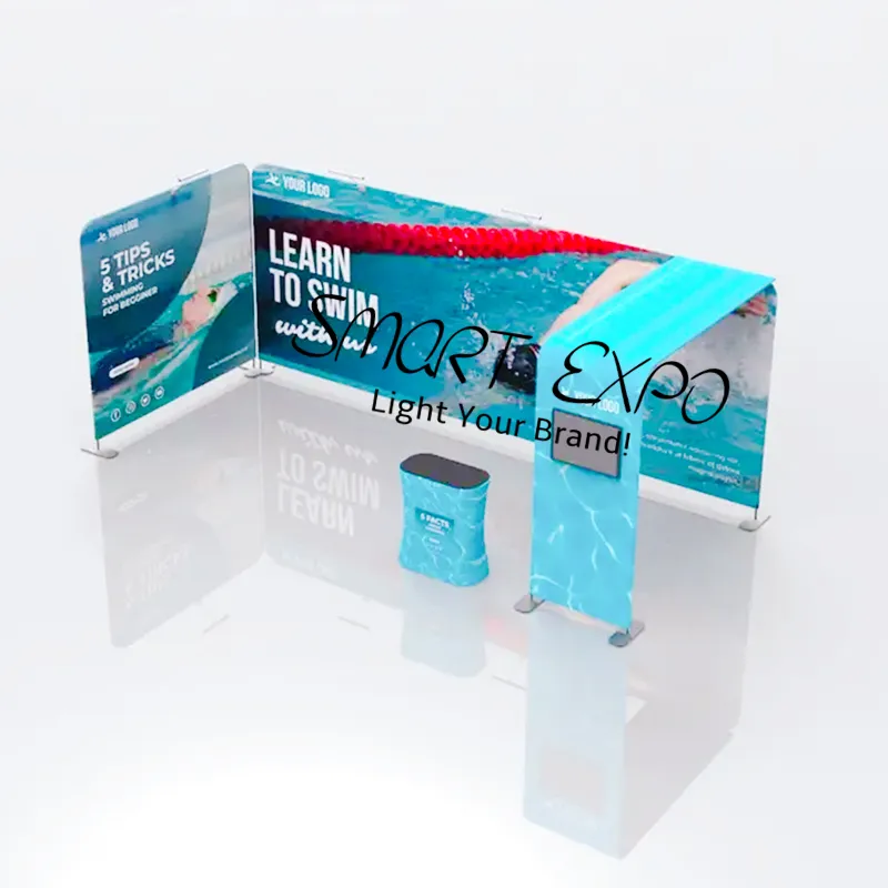 Portable 10x20ft Exhibition Booth Kit: Lightweight Display With ...