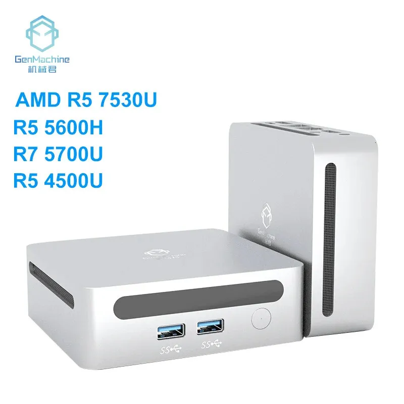 Genmachine Mini PC: R5/R7 AMD CPU DDR4 Wifi6 BT5.2 Windows 11 Pro ...