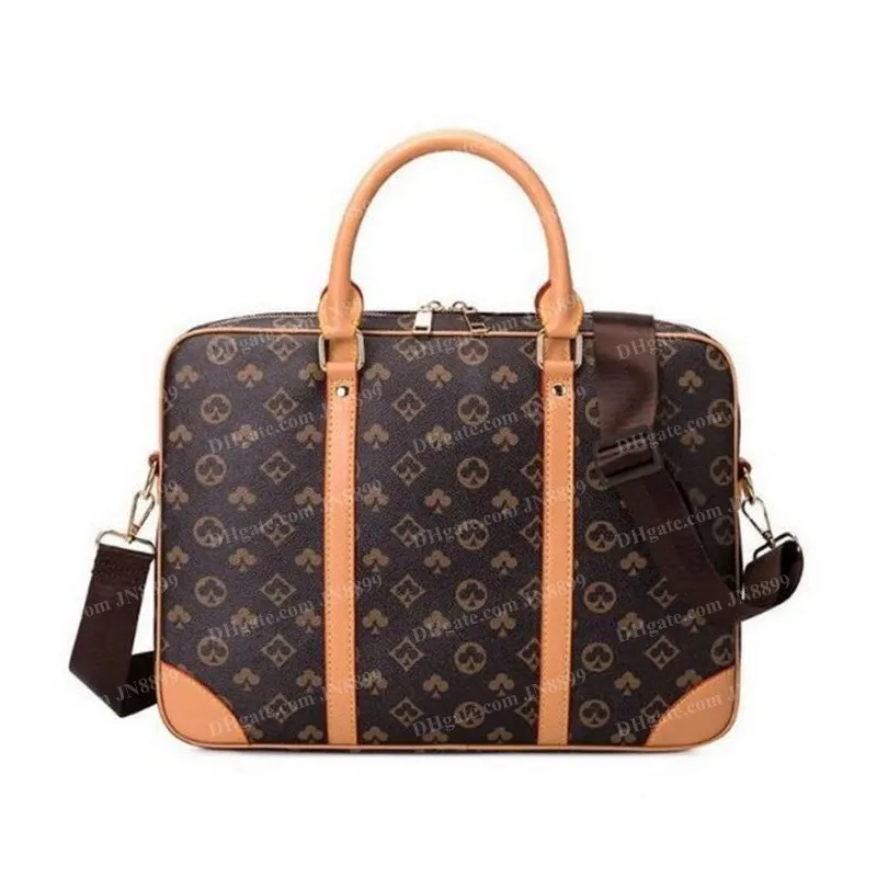 Designer Brown Leather Shoulder Bag Briefcase for Men - Business Laptop ...