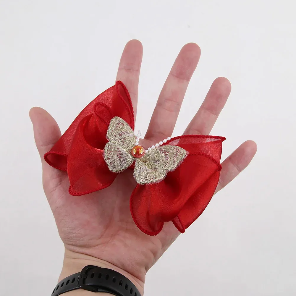 Silk Butterfly Bow Baby Girl Hair Clips Hairpins for Children, Lace ...