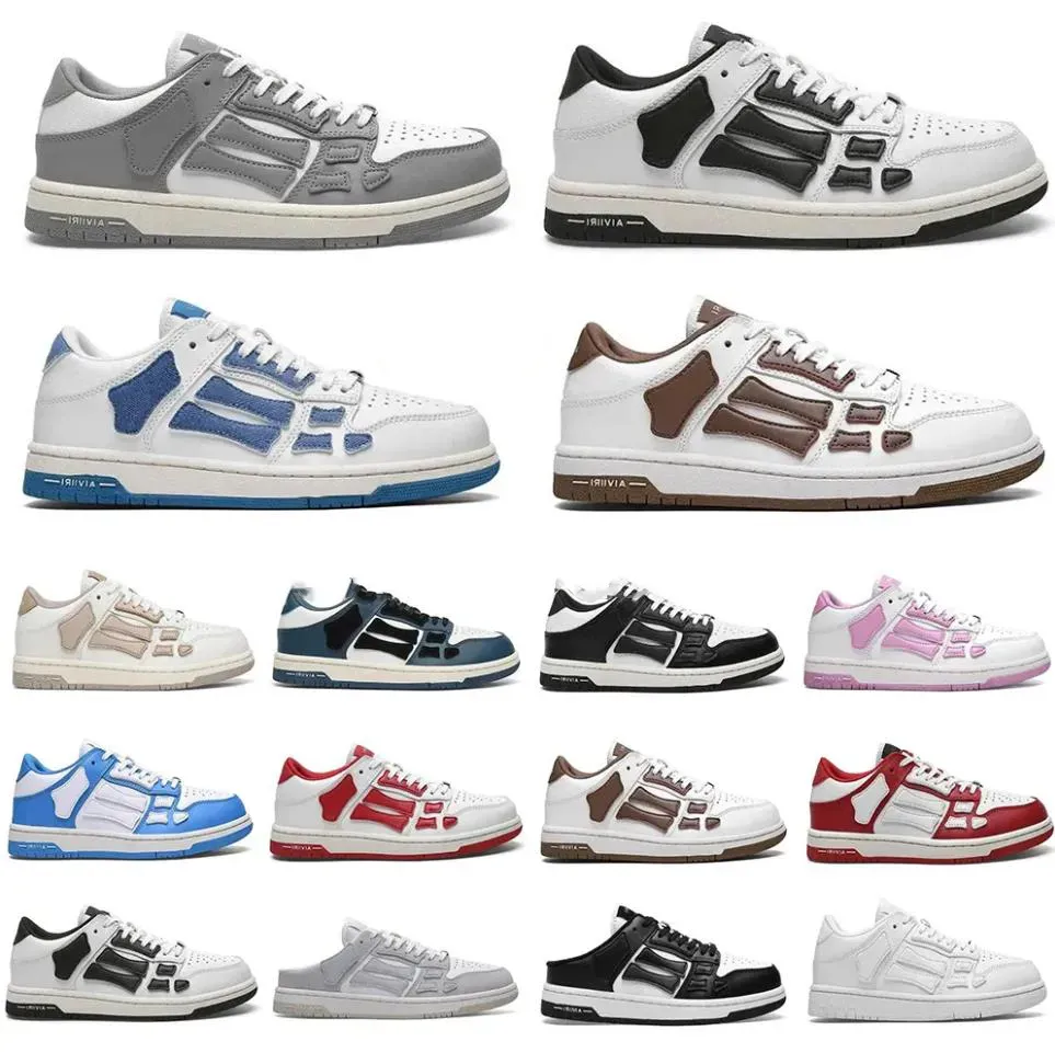 Sporty Running Shoes: Low, Skel Top, Lace Up, Genuine Leather Womens ...
