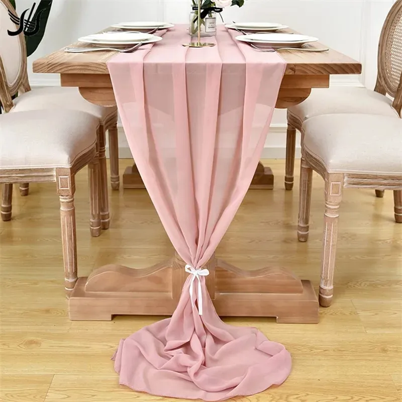 Romantic Chiffon Table Runner - 30x300cm for Wedding, Bridal Shower ...