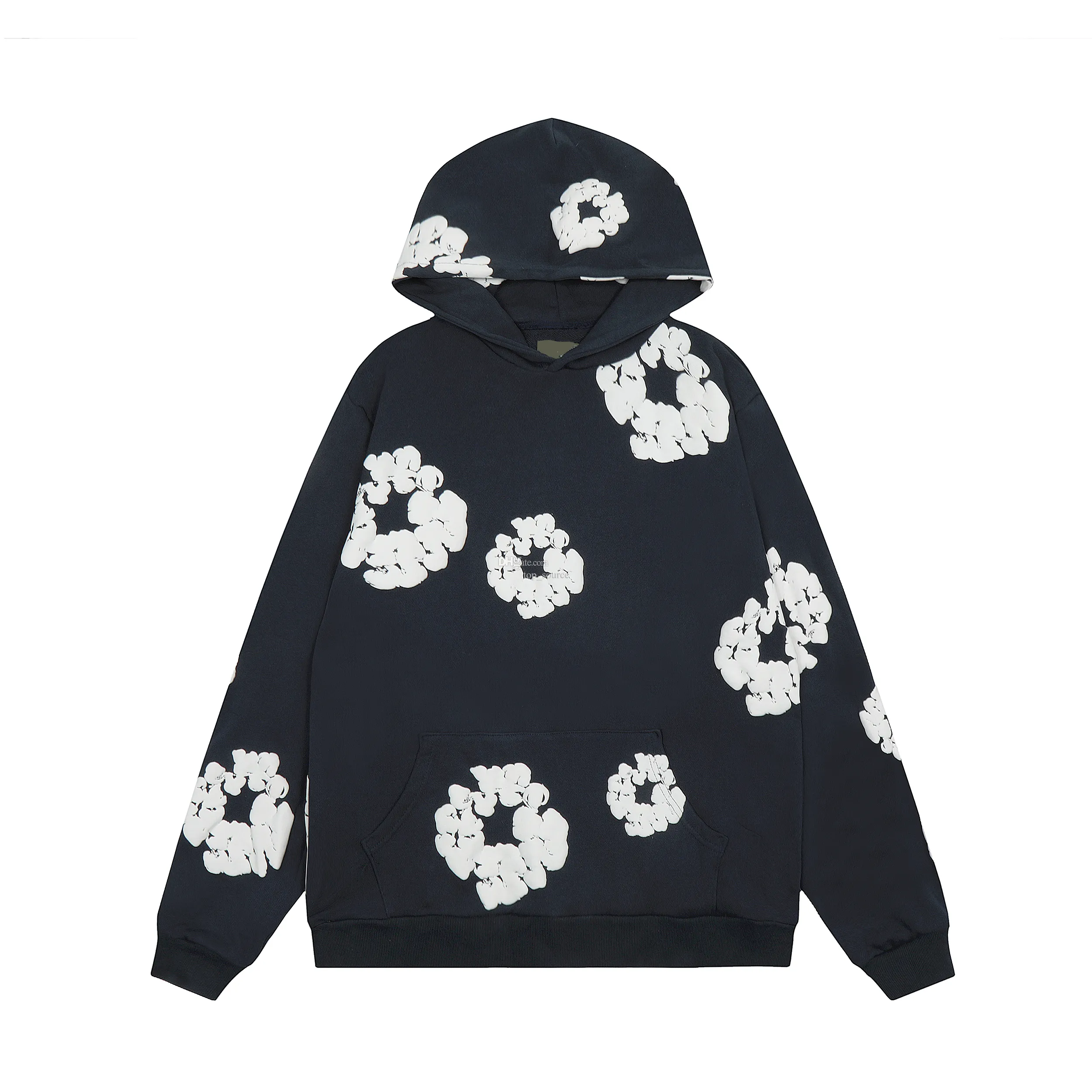 High Quality Unisex Designer Hoodie With Cotton Wreath Design Black ...