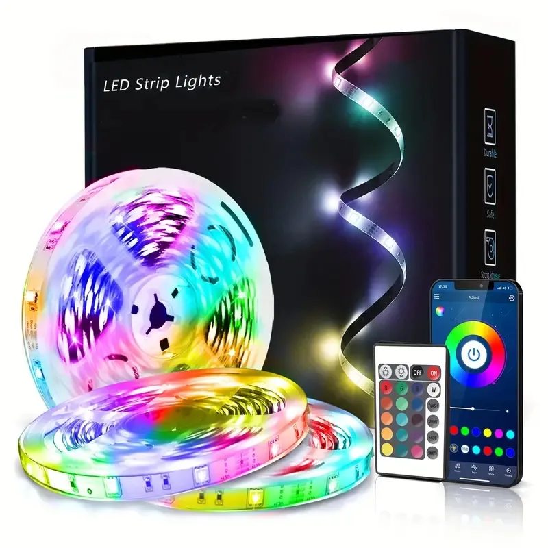 DHgate.com:50-100ft Dimmable RGB LED Light Strip Kit with Remote ...