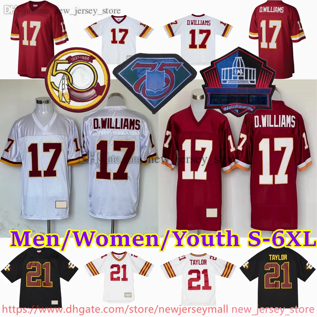 Custom Throwback American Football Shirts Stitch Hanburger, Taylor ...