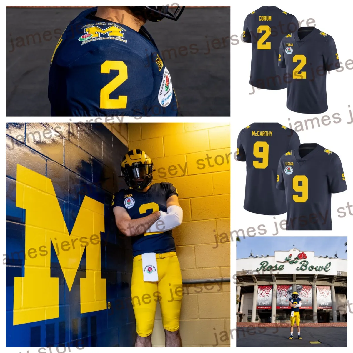 2024 Custom Michigan Wolverines Nuevo Estilo Camiseta De Fútbol # 2 ...