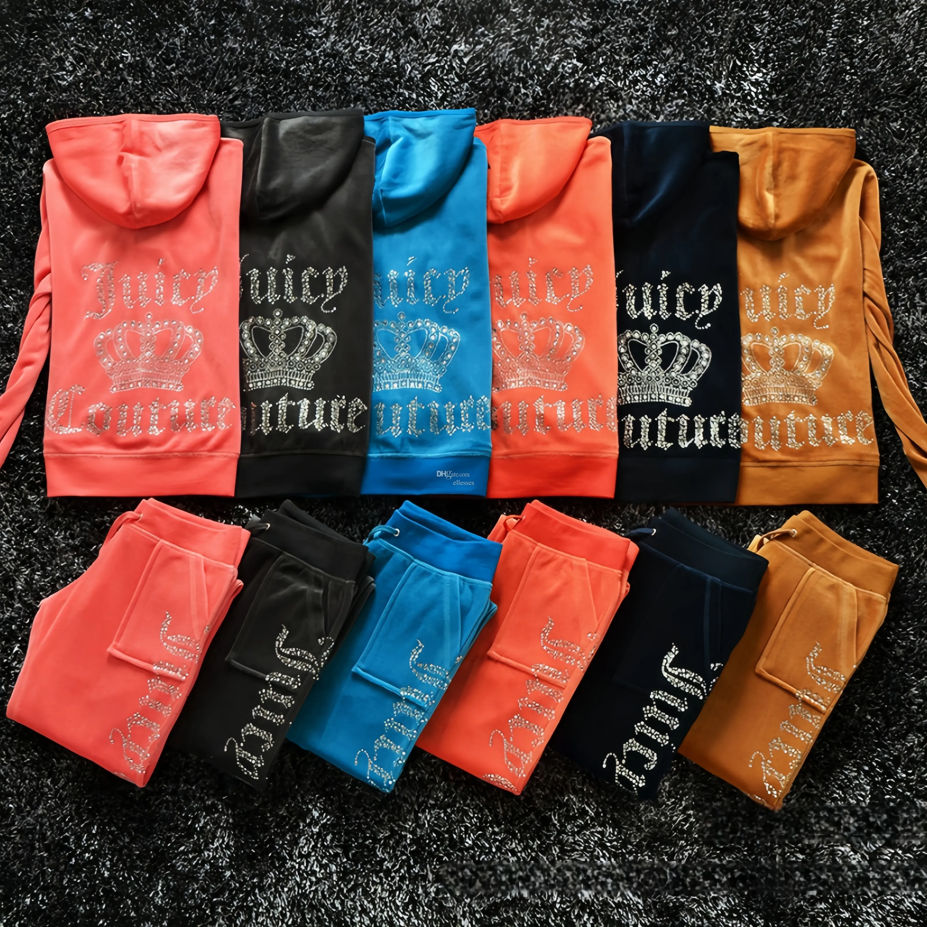 Womens Two Piece Pants Veet Juicy Tracksuit Women Coutoure Set Track ...
