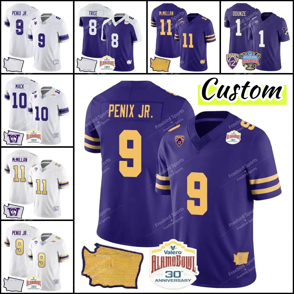 Texas Football Alamo Bowl Jersey Roma Odunze Joe Jarzynka Jalen ...