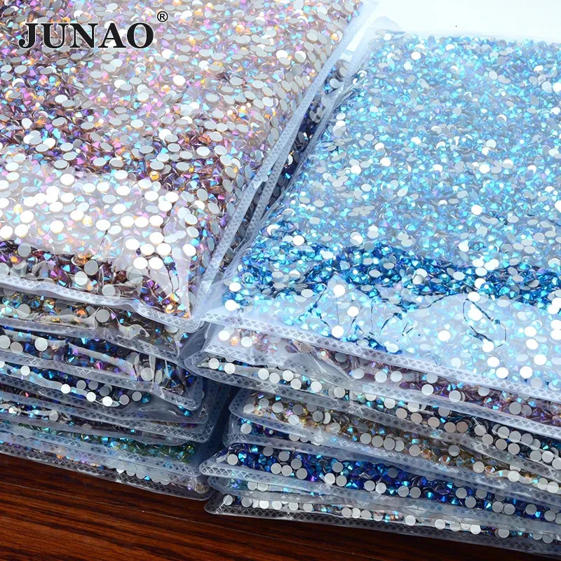 DHgate.com:SS16 SS20 SS30 Flatback Round Glass Diamonds for Nail Art ...