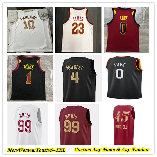 Printed Cleveland Basketball Jersey Donovan Mitchell Darius Garland ...
