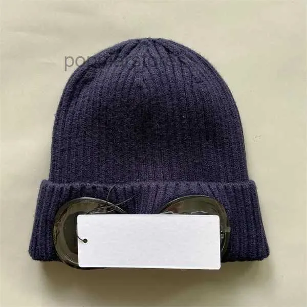 Winter Goggle Beanie Hat - Warm Wool Knit Ski Cap with Two Goggles ...