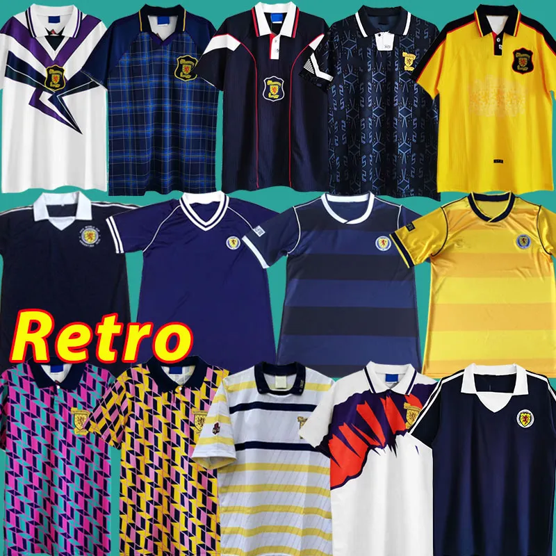 1978 1982 1986 1988 1990 World Cup Scotland Retro Soccer Jerseys 1991 ...