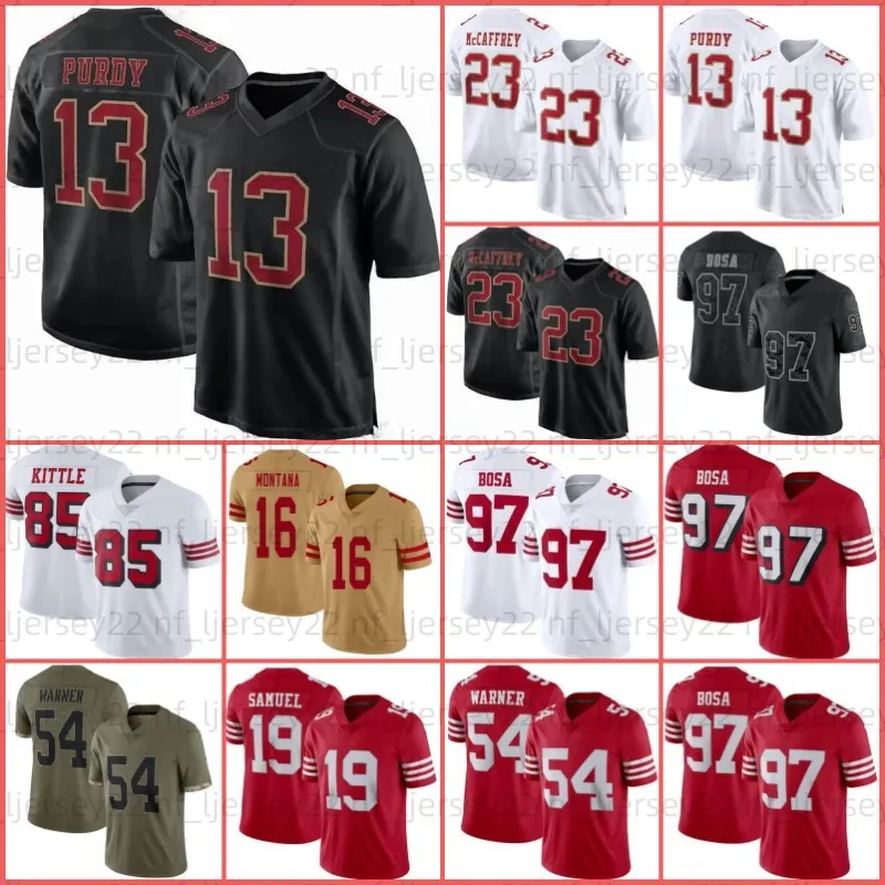 Nick Bosa Fred Warner Niners Football Jersey George Kittle Deebo Samuel ...
