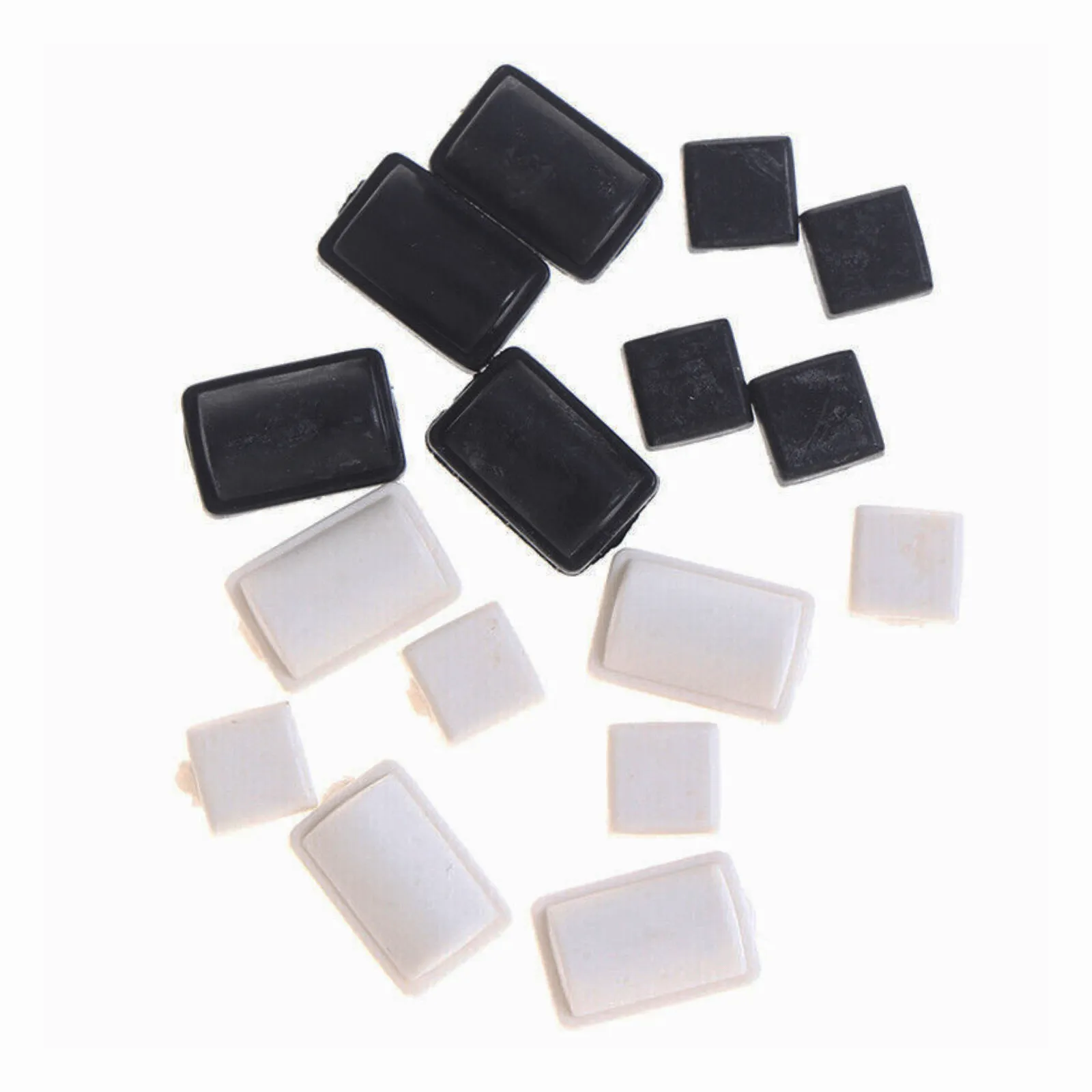 8 In 1 Rubber Feet Cover Set For Wii Console Black And White Screw On ...