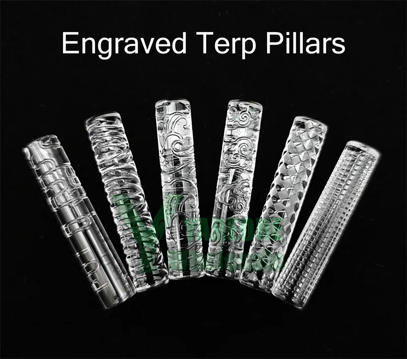 Premium Quartz Terp Pillars - 6mm OD, 20/30mm Length, Engraved Solid ...
