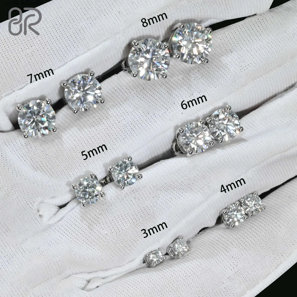 Premium VVS Moissanite Earrings: 10K-18K Solid Gold Studs & Hoops. Best ...