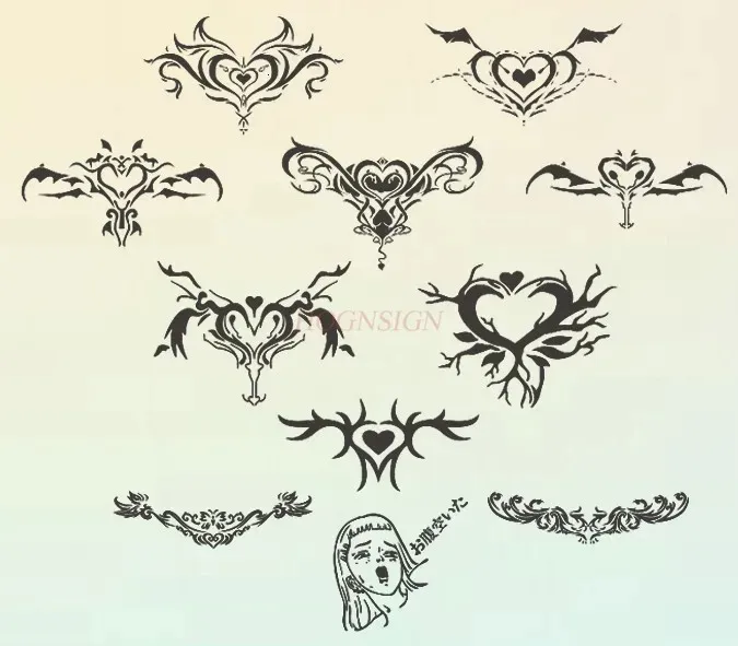 Large Back Tattoo Template - Durable, Waterproof Design for Men & Women ...