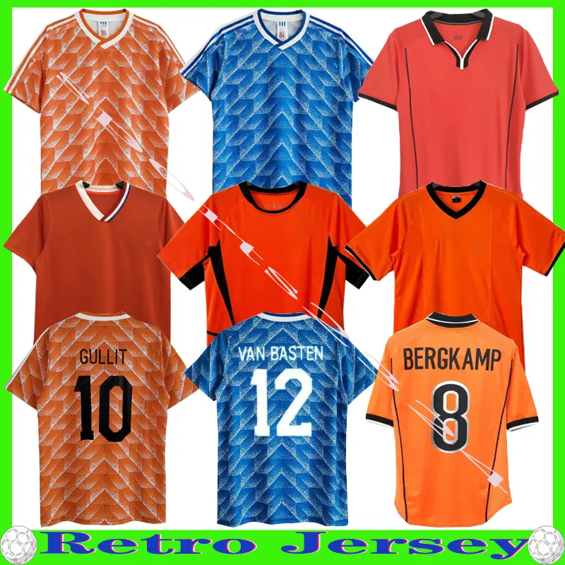 Vintage 1988 98 Classic Dutch Soccer Jerseys Retro Gullit, Van Basten ...
