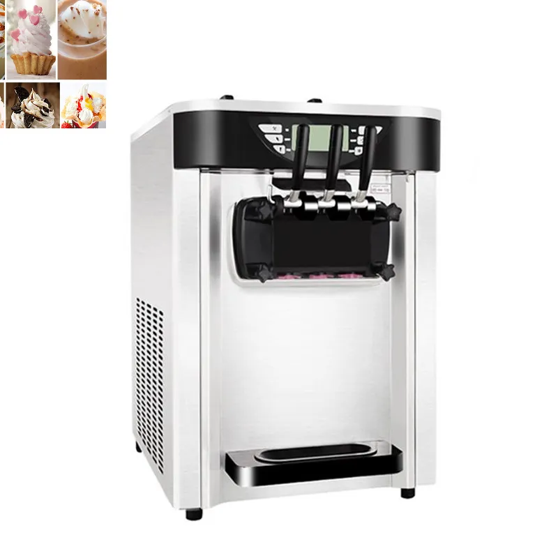 Commercial Soft Serve Ice Cream Machine - 3 Flavor Vertical Frozen ...