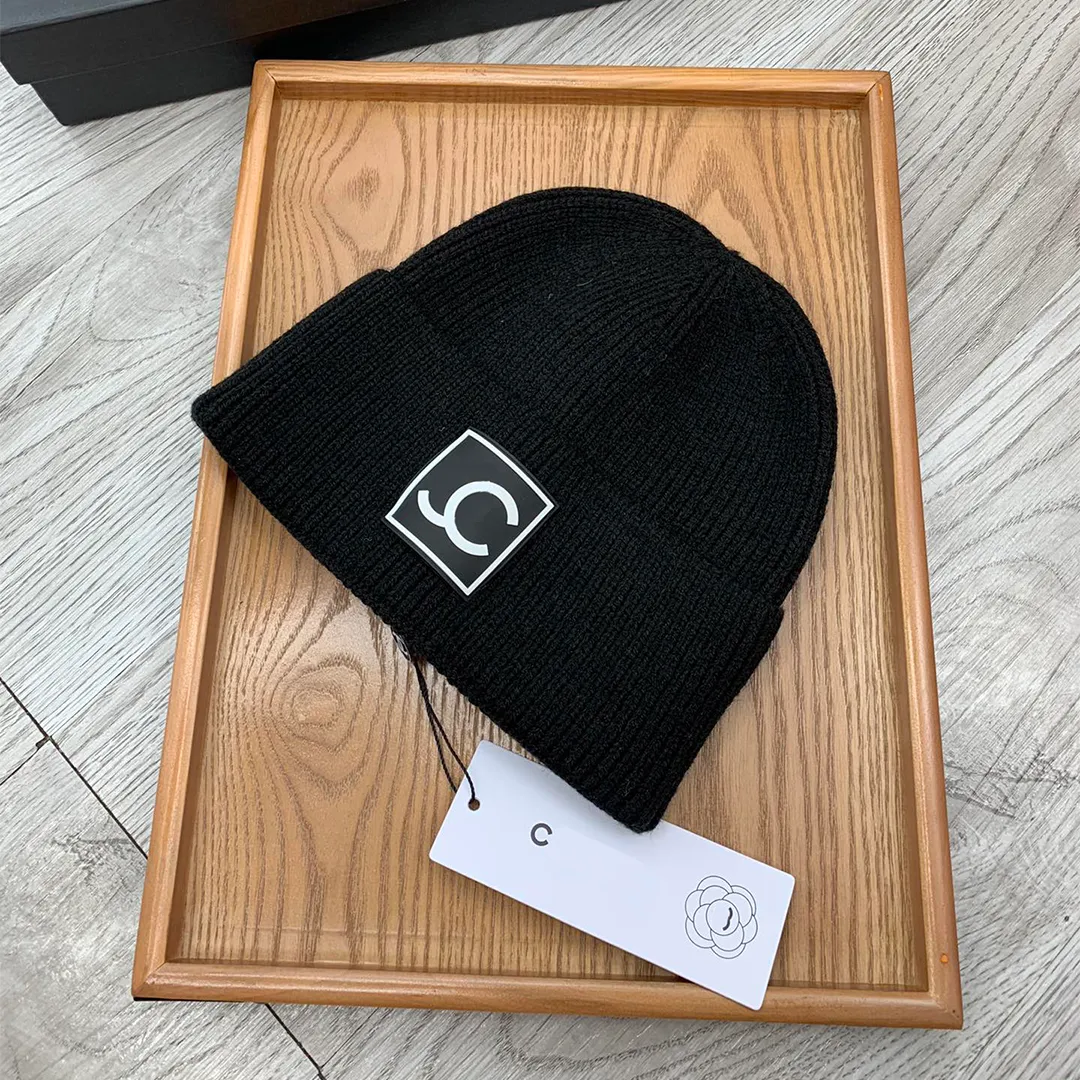 Designer Black Beanie: Warm Winter Hat With Triangle Design, High ...