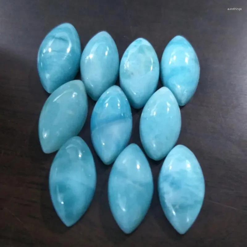 DHgate.com:Natural Larimar Cabochon Marquise Cut Gemstone for Jewelry Making (10x20mm, 8.65ct ...