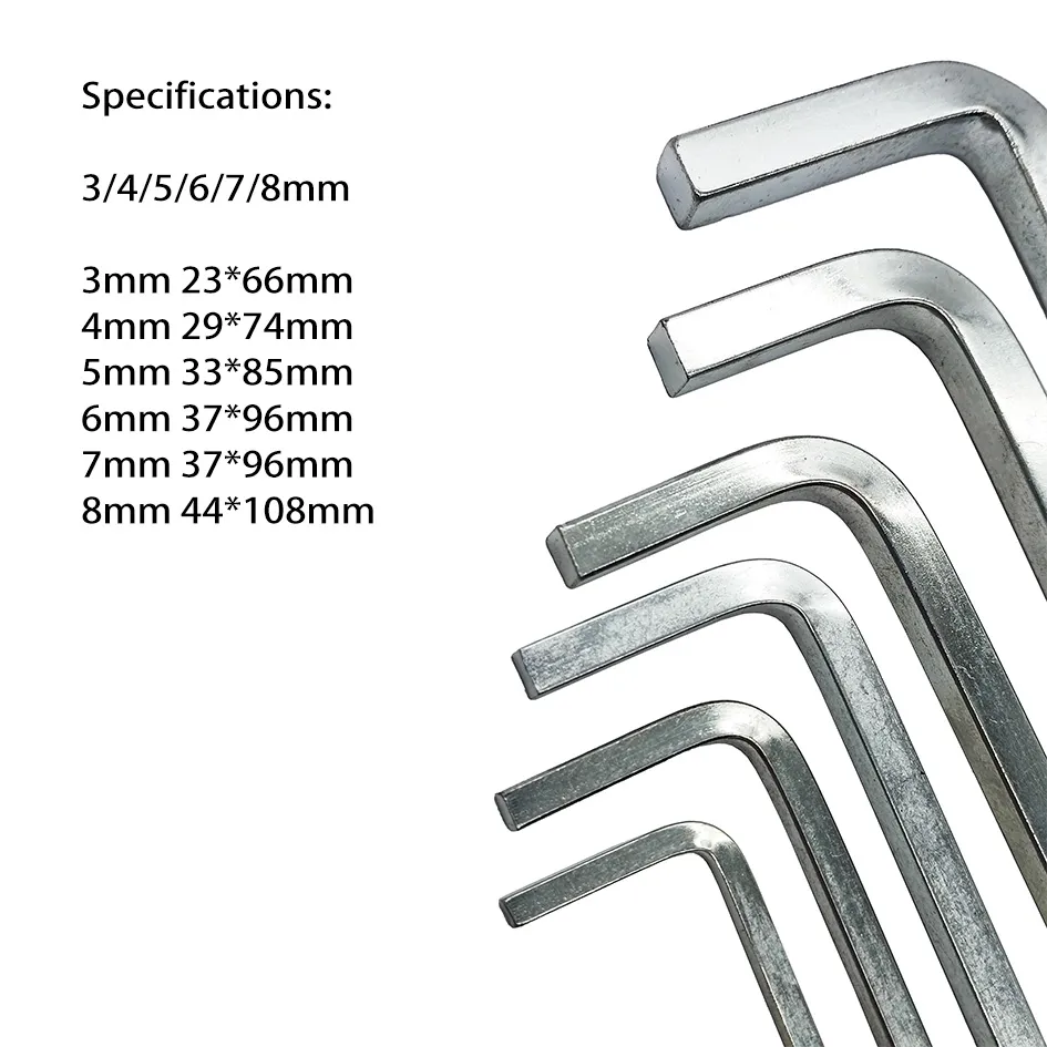 L Shape Square Head Wrench Set Hexagon Wrench Fastener Removal Tool ...