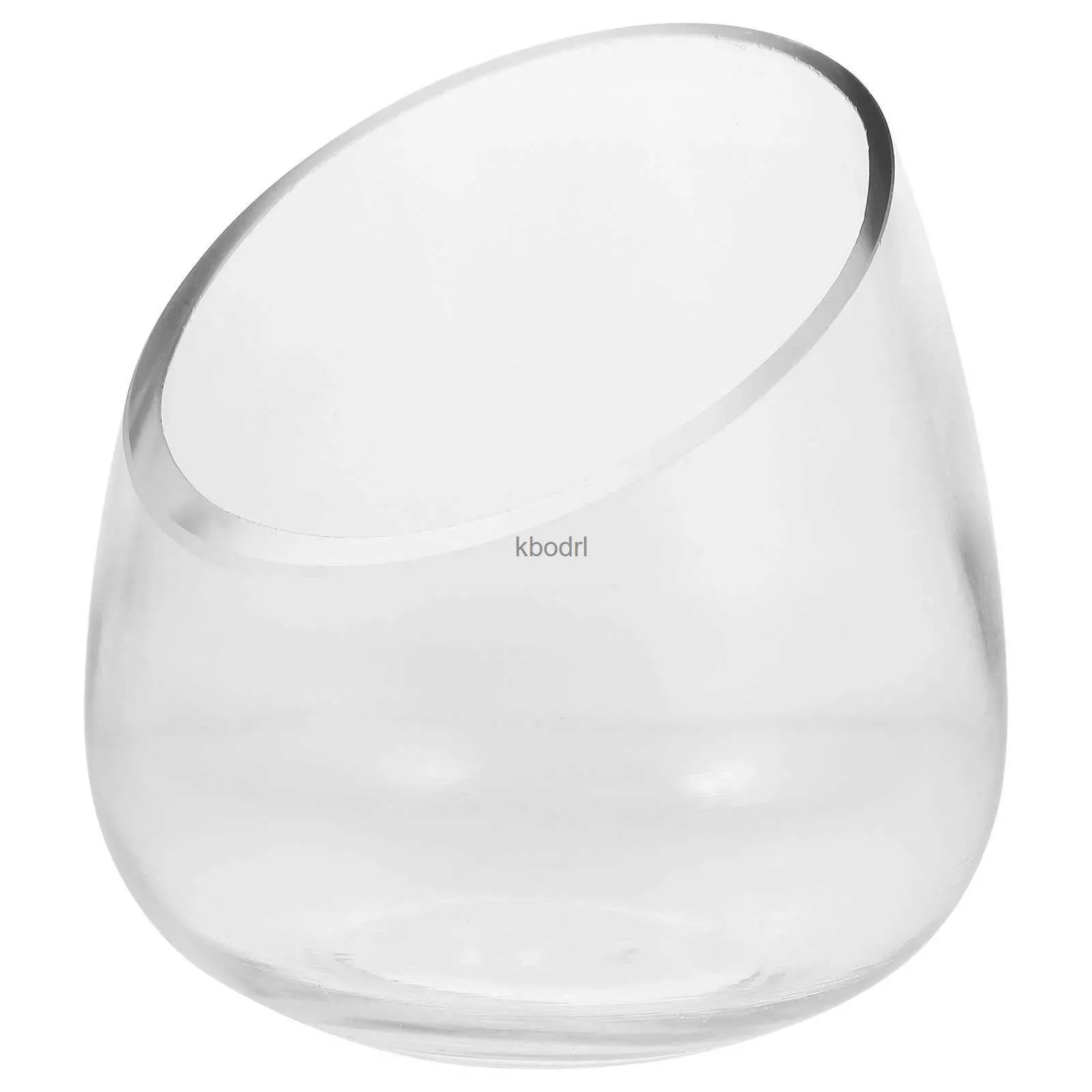Planters Pots Glass Flower Vase Modern Style Glass Flower Oblique Vase Desktop Succulent Pots