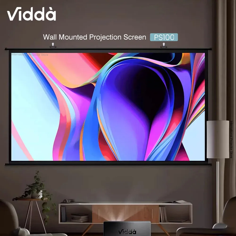 Vidda PS100 Hisense 100 Inch Wall Mounted Projector Screen For Vidda C1 Pro & C1S From ...