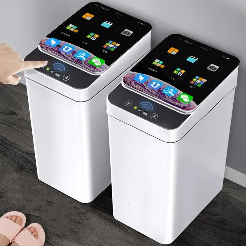 DHgate.com:Smart Sensor Trash Can with Touchless Lid, USB Rechargeable ...