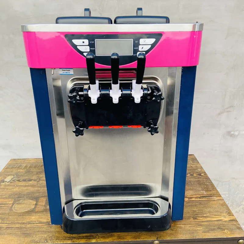 DHgate.com:Three-Head Commercial Soft Serve Ice Cream Cone Maker ...