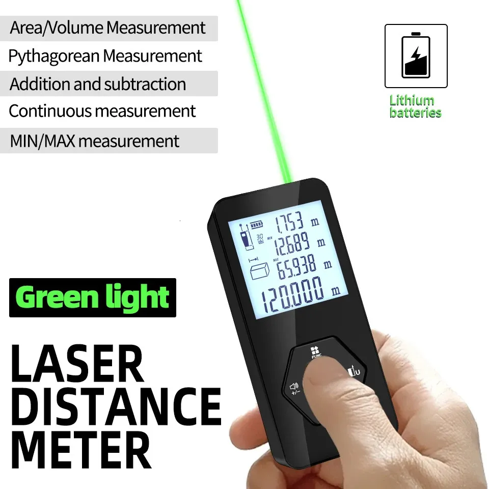 DHgate.com:50-120M Laser Distance Measurer Aicevoos Green Light Digital ...