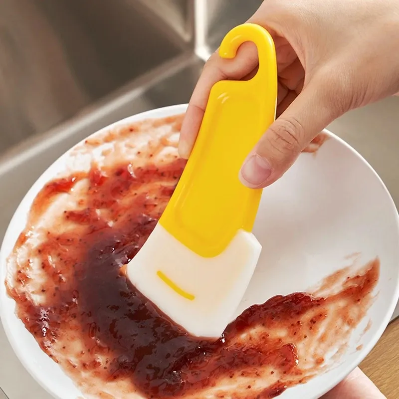 Silicone Scraper Spatula Set - Kitchen Cleaning Tools, Flexible Soft ...