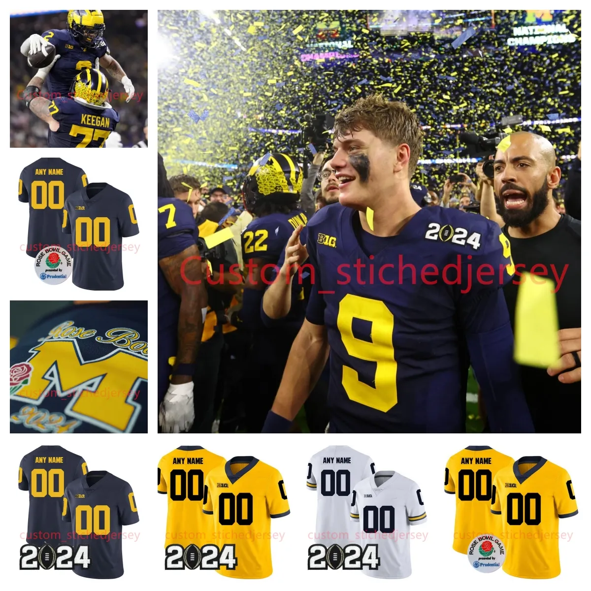 Jersey De Fútbol De Michigan Wolverines Clark, Darboh, Gentry, Chesson ...