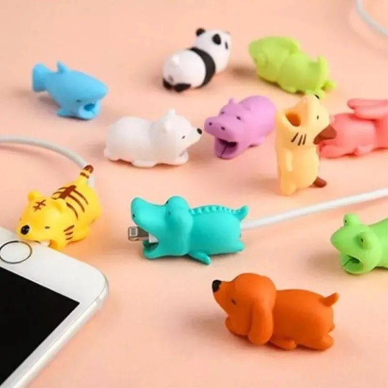Phone Charger Cord Protector Animal USB Cable Bite Protector For Phone ...