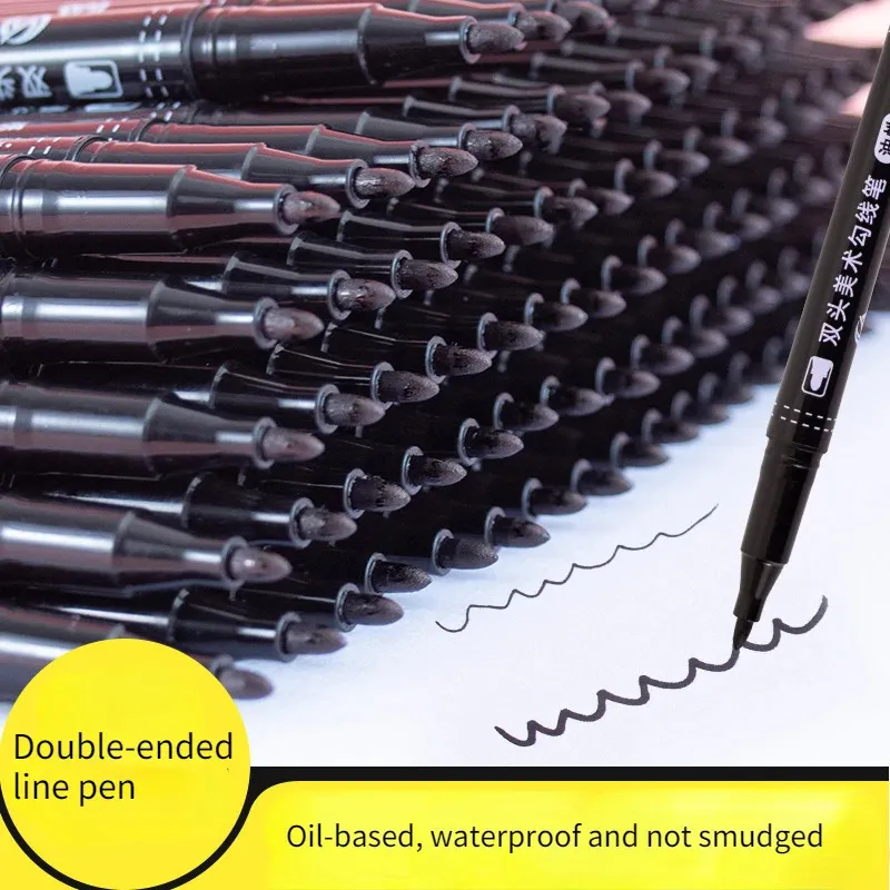 DHgate.com:100pcs Double-headed Oily Hook Pen Set, 0.5-1.0mm Thin ...