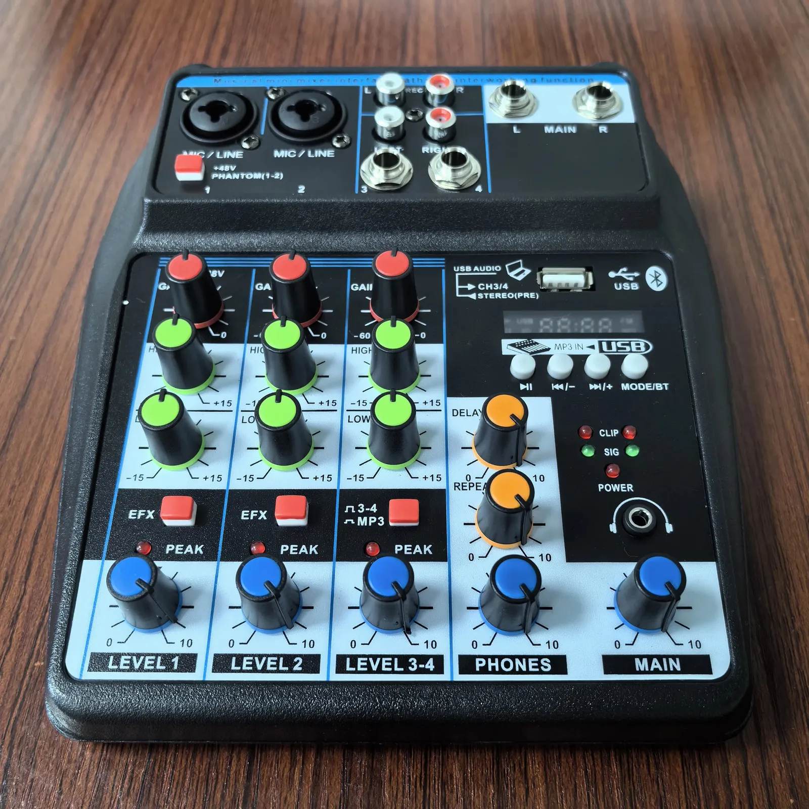 Professional Sound Mixer BOMGE 04E Karaoke Audio Mixer ,4 Channel Sound ...