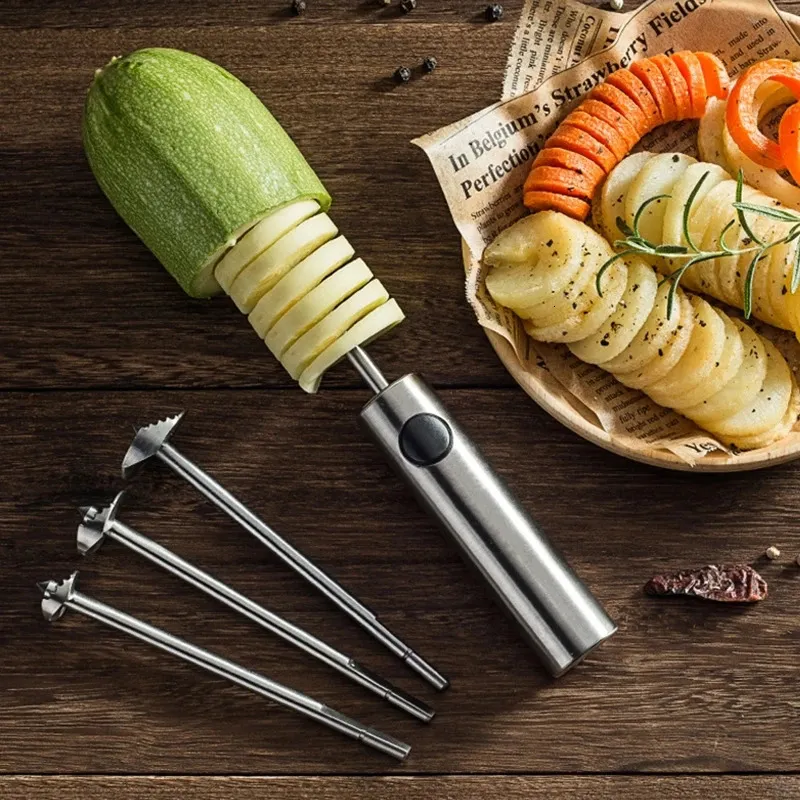 Kitchen Gadget Veggie Drill Digging Corer, Vegetable Spiral Cutter ...