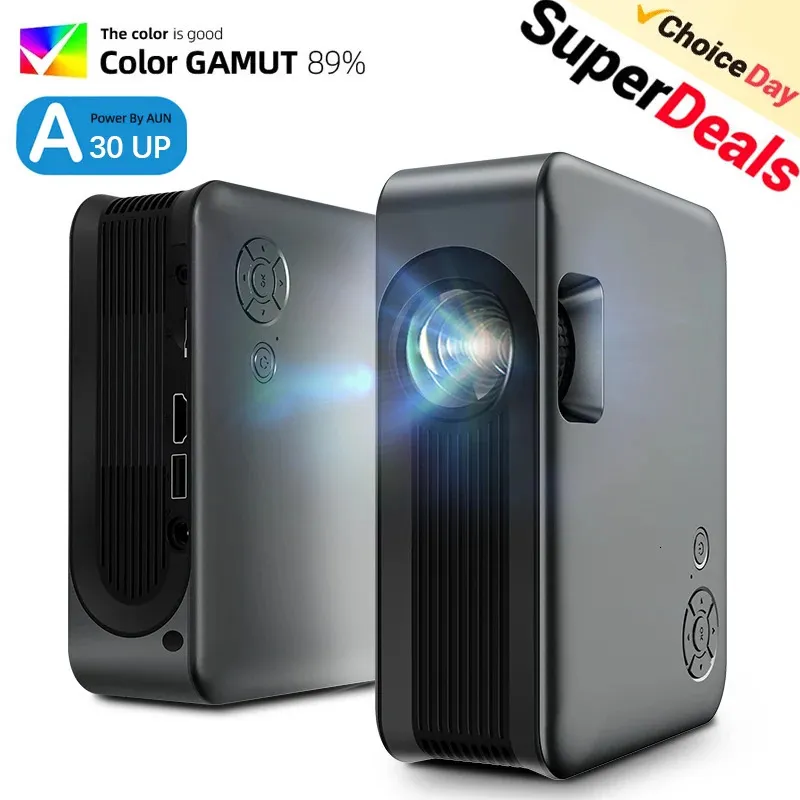 AUN A30 Upgraded Portable Projector - LED Home Theater Projector, Mini ...