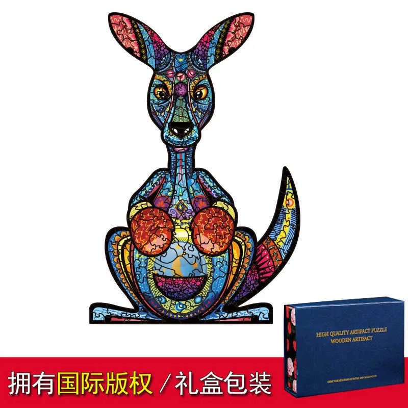 DHgate.com:Wooden Animal Puzzle for Kids - Irregular 3D Cat Dog ...