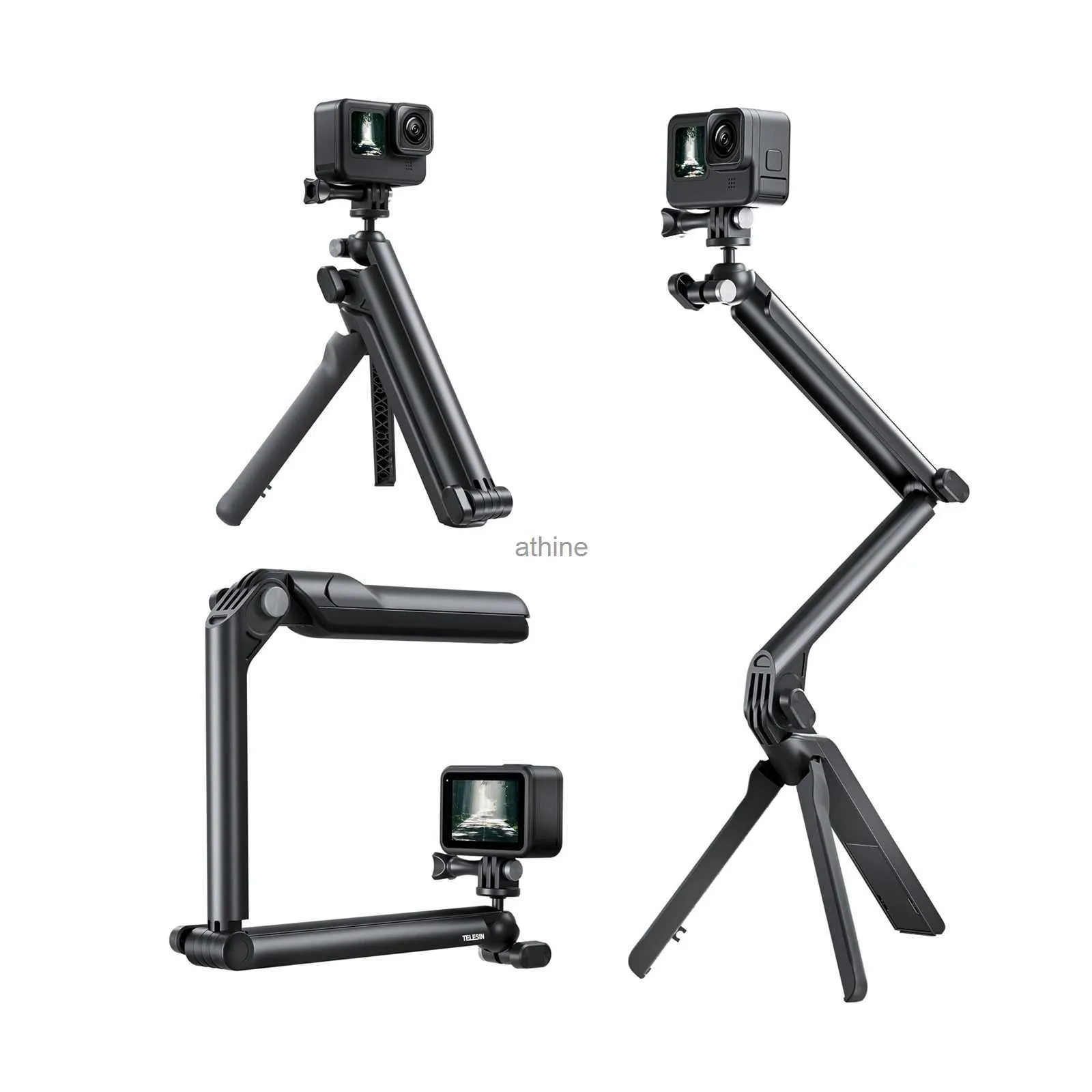 DHgate.com:Foldable 3-Way Selfie Stick with Tripod for Action Cameras and Smartphones:Cameras ...