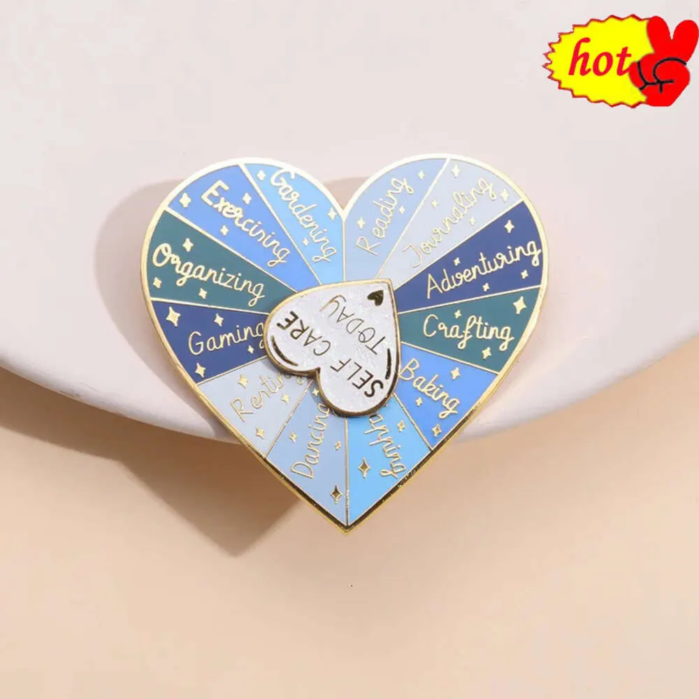 Enamel Lapel Pins: Rotating Heart Design, Stirring Metal Badges for ...