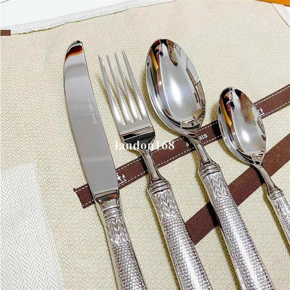 DHgate.com:Elegant 24-Piece Stainless Steel Flatware Cutlery Set for ...