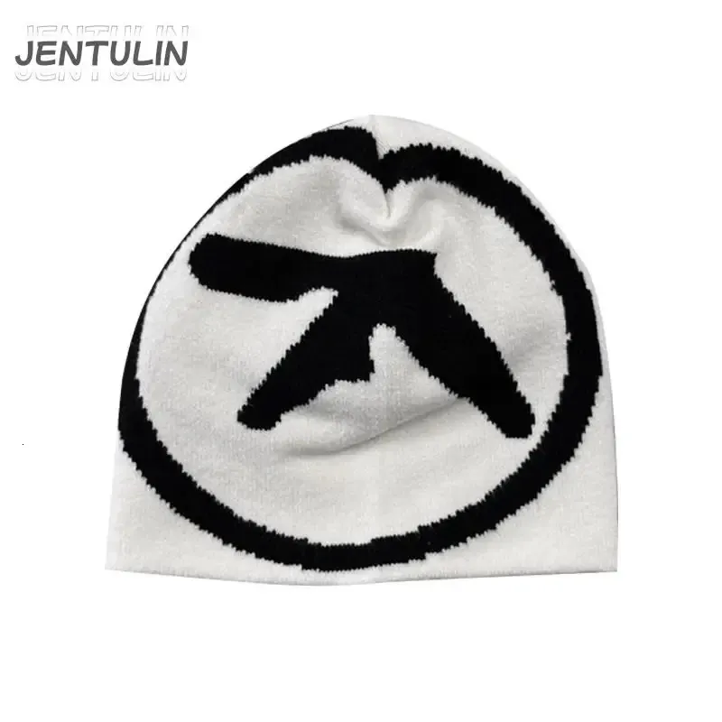 Y2K Punk Knit Beanie - Aphex Twin Inspired Hat, Hip Hop Skull Cap, Goth ...