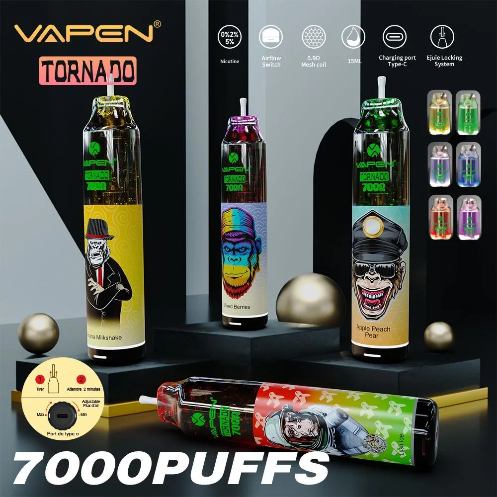Puff 7000 Original Vapen Tornado Puffs 7000 7k Puff Disposable E ...