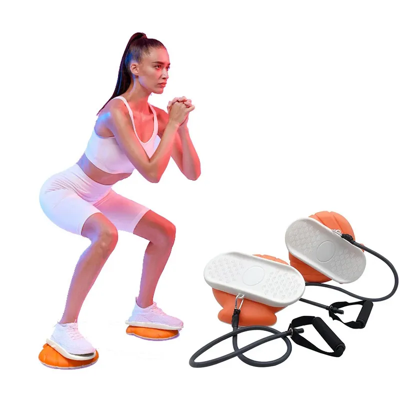 Fitness Balance Board With Resistance Bands: Home Workout Equipment For ...