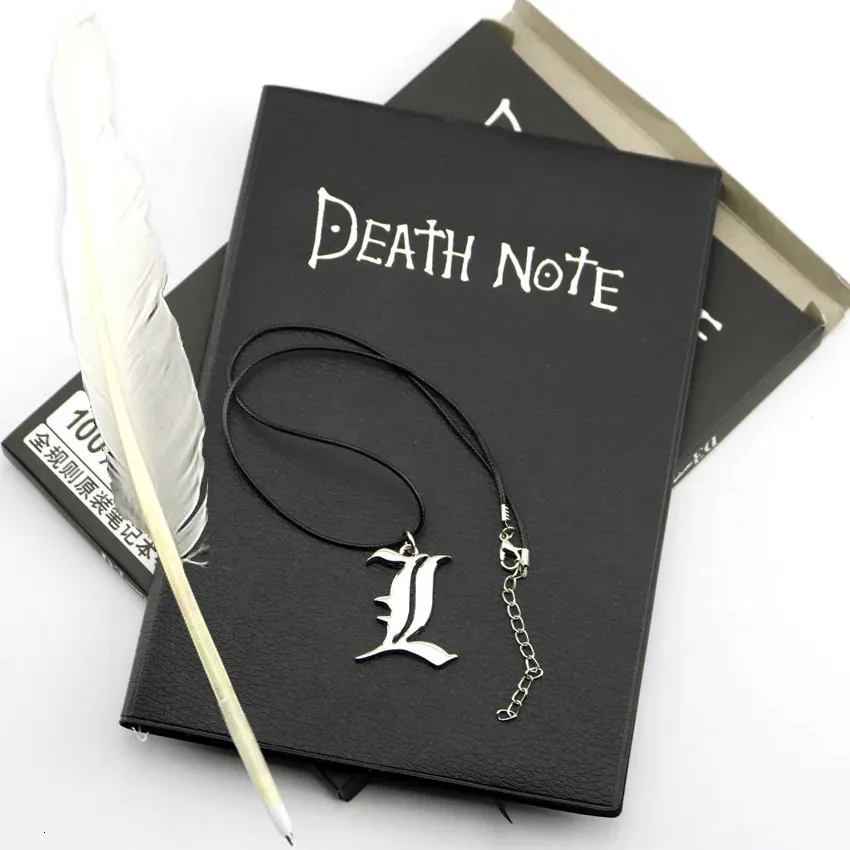 DHgate.com:Death Note Notebook Leather Journal & Feather Pen Set: Anime ...