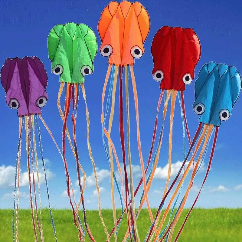 Giant Octopus Kite - 4m/5m Soft Kite, Boneless 3D Design, Easy to Fly ...