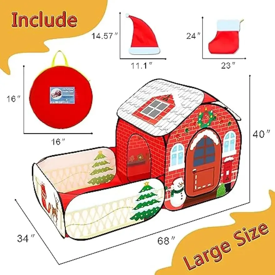 Christmas Play Tent for Kids, Christmas Xmas Gift, Instant Play Tent ...
